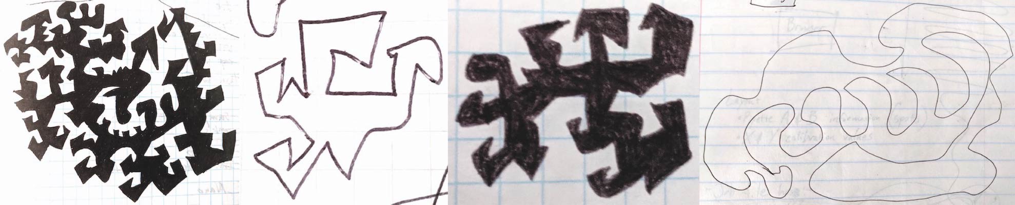 You'll notice that, generally, I draw random lines, and I try not to ...